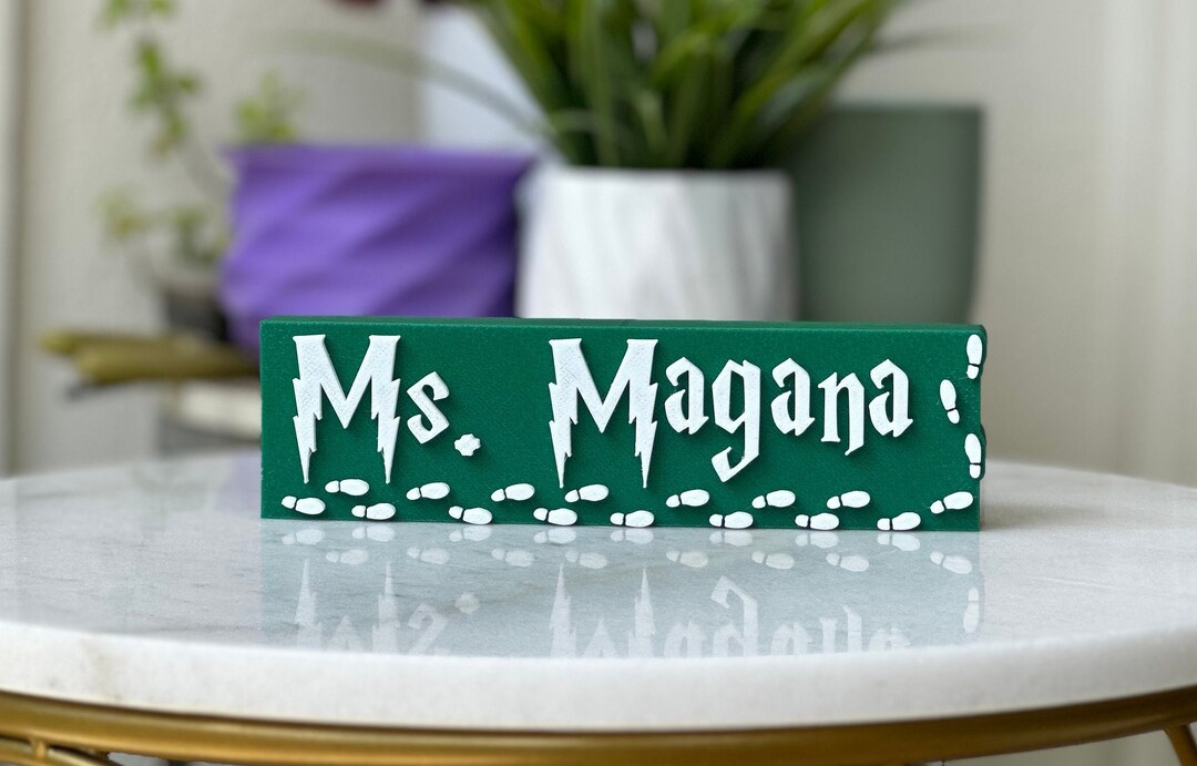 Wizard Sign Teacher Desk Name Plate Classroom Sign Personalized Gift ...