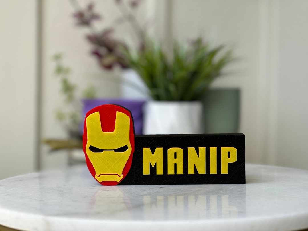 Comic Book Superhero Iron Man Name Sign Teacher Desk Name Plate ...