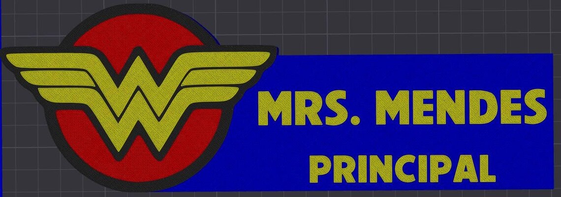 Wonder Woman Comic Book Superhero Sign Teacher Desk Name Plate ...