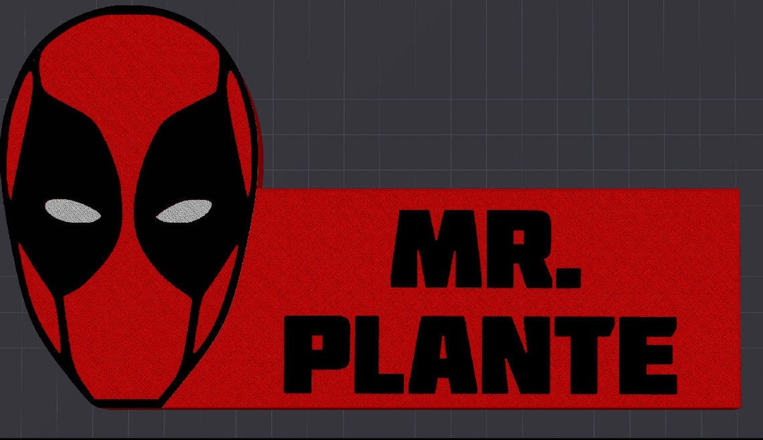 Deadpool Comic Book Superhero Sign Teacher Desk Name Plate Classroom ...