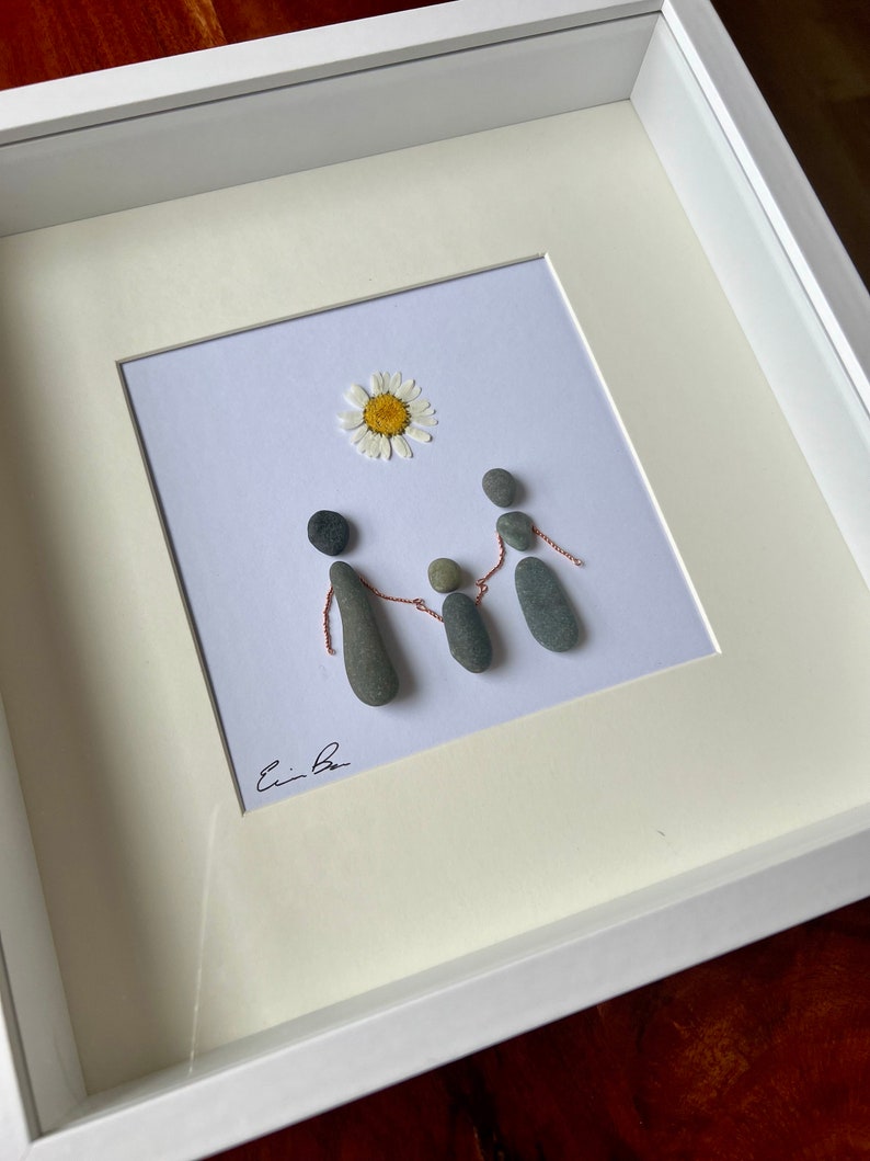 Framed Rock Art Family in Shadow Box Frame - Etsy
