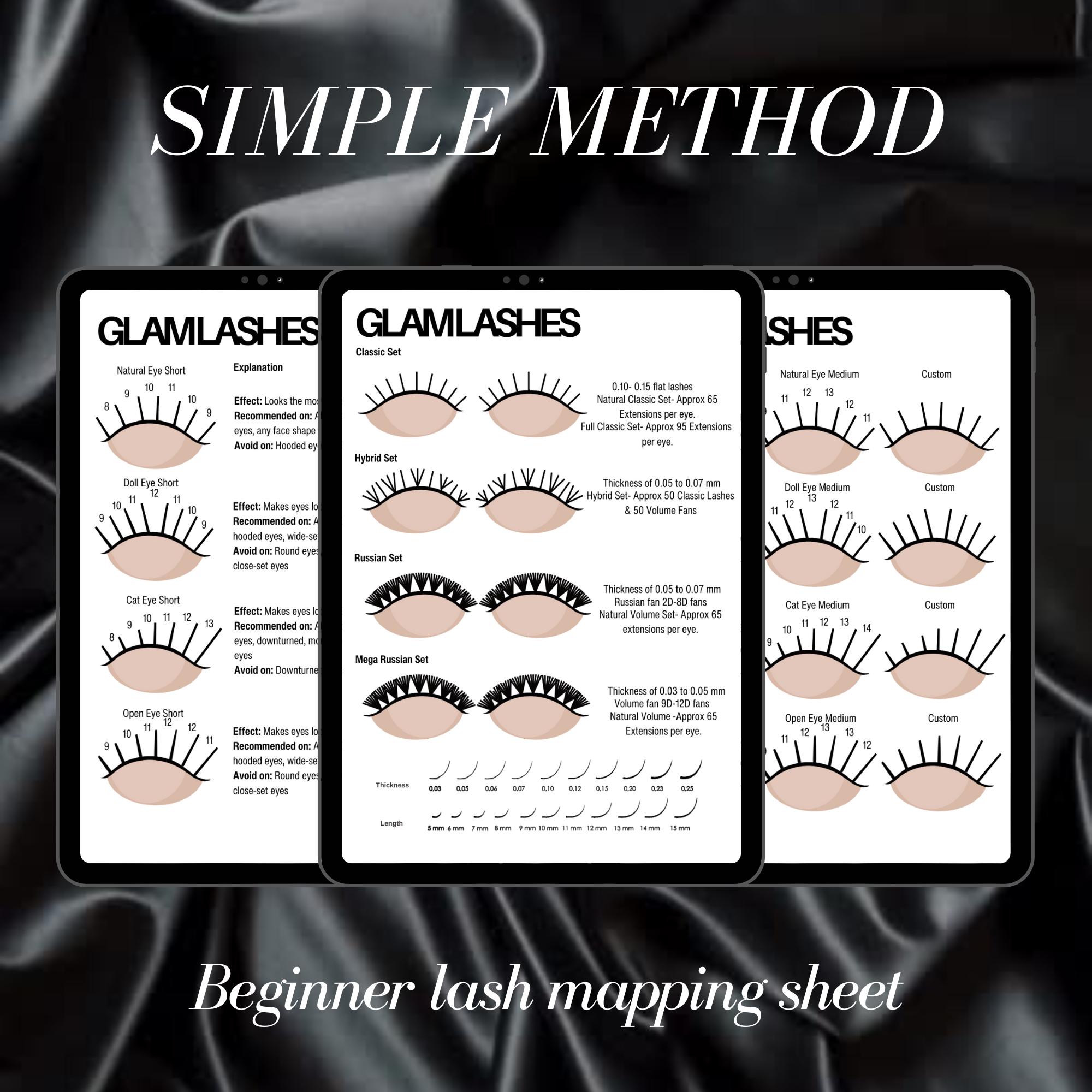 Beginner Lash Mapping, Lash Extension Mapping, Lash Mapping, Practice ...