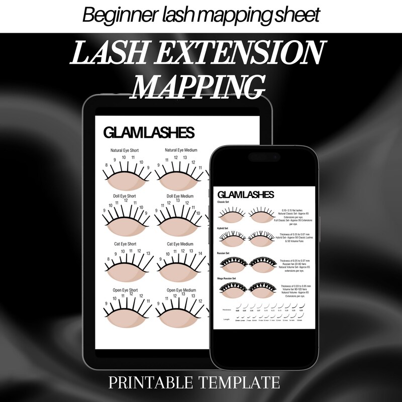 Lashes Printable - Etsy