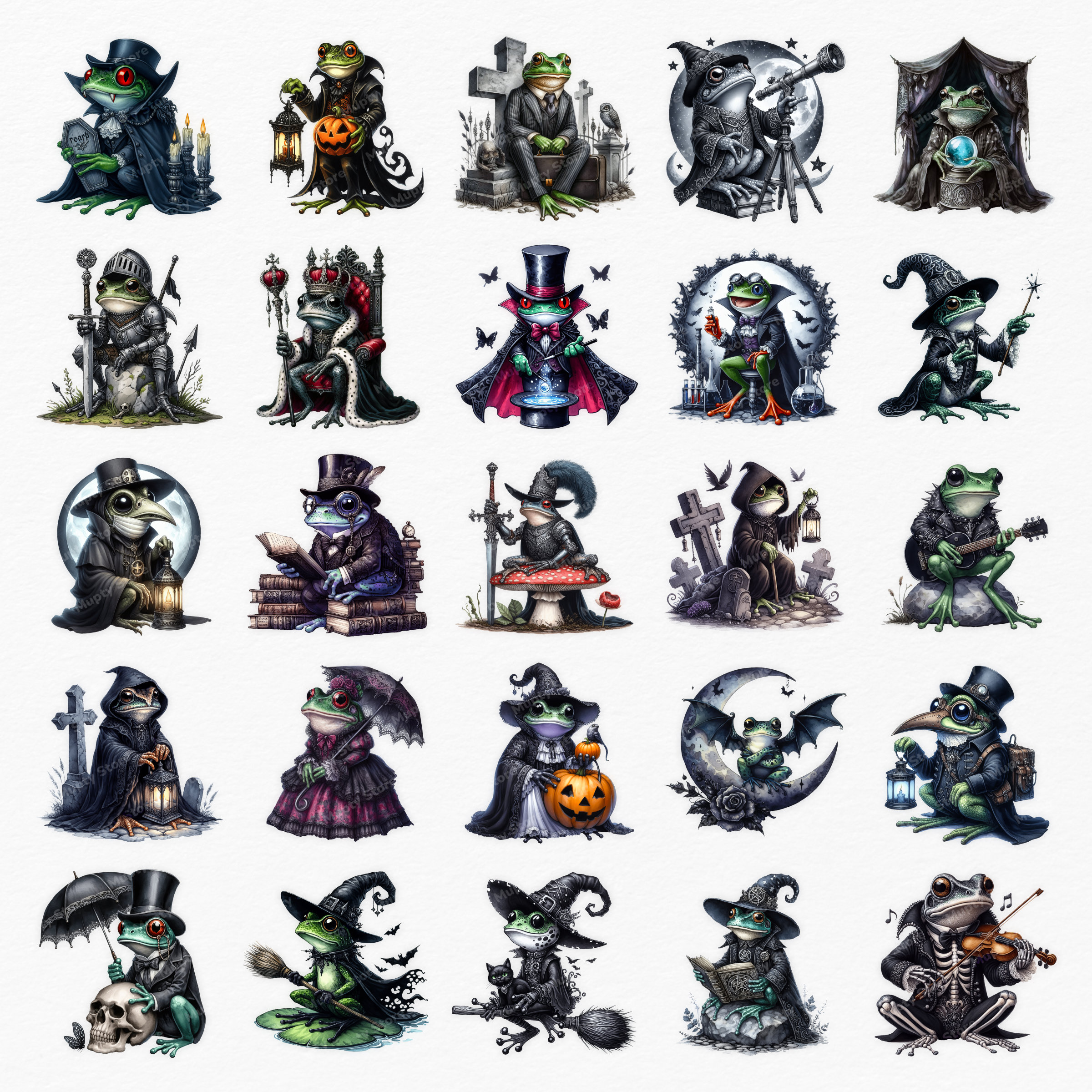 Gothic Frog Clipart, Gothic Animals, Gothic Clipart, Goth PNG, Gothic ...