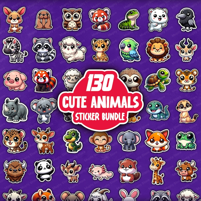 Kawaii Stickers Animals - Etsy