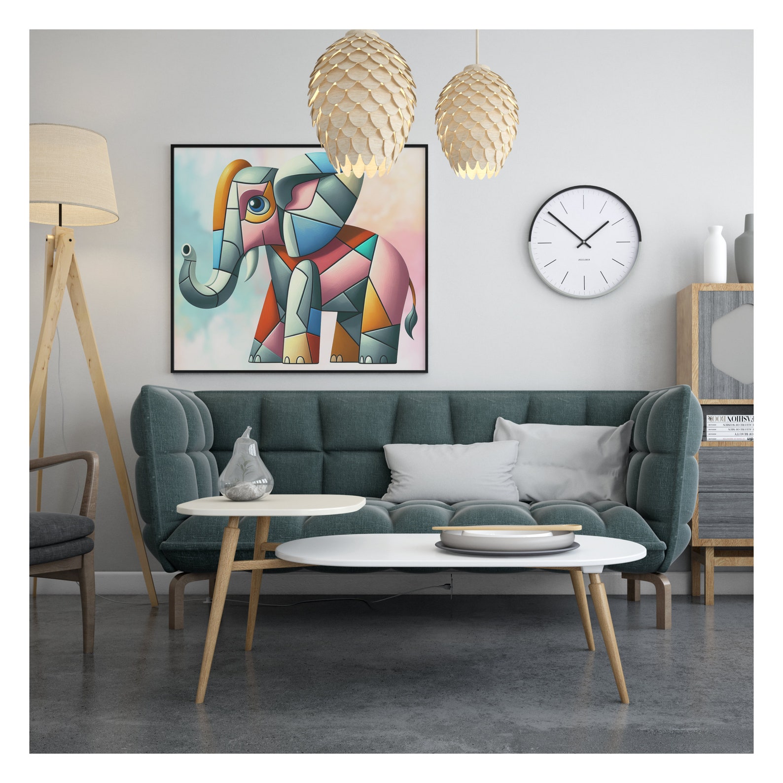 Cubism Art Quirky Animals, Animals Art Print, Cubism Art Animals ...