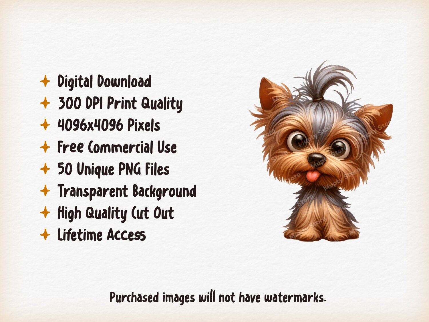 Funny Dog Clipart Bundle, 50 PNG Cute and Funny Dog, Cute Animals ...