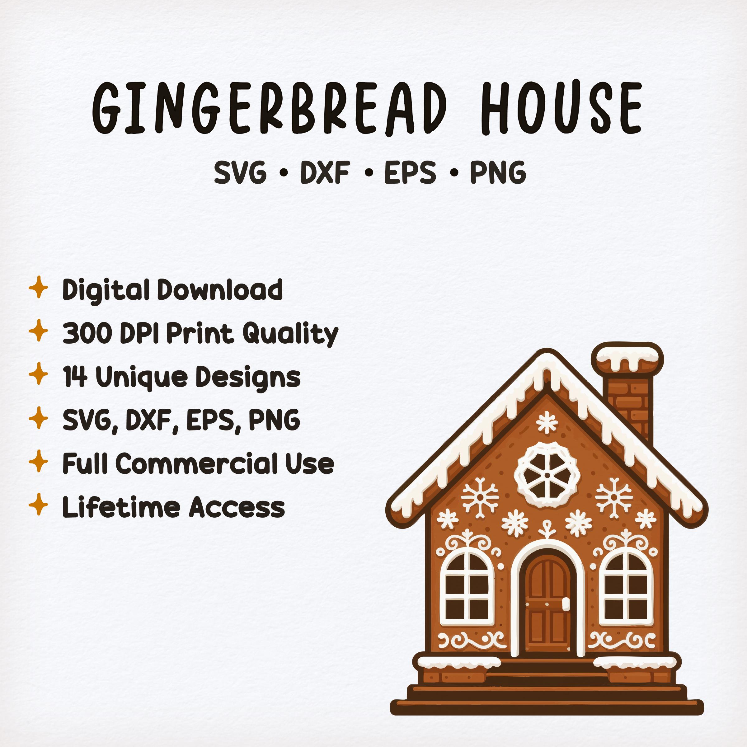 Gingerbread House Svg, Christmas House Svg, Gingerbread House Cut File ...