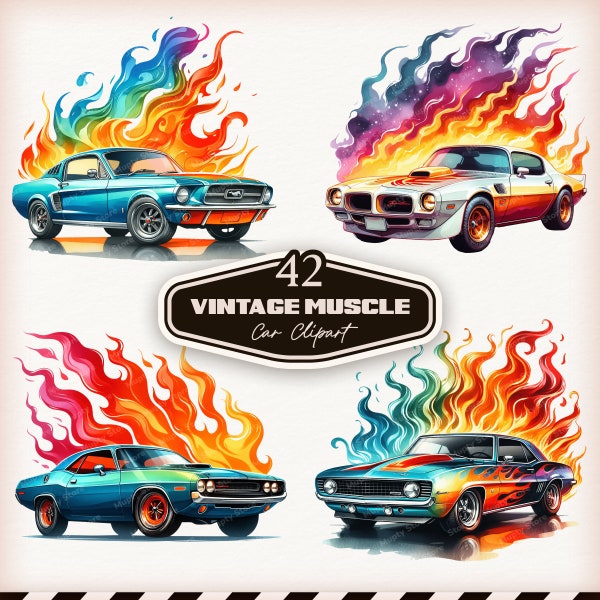 Muscle Car Print - Etsy