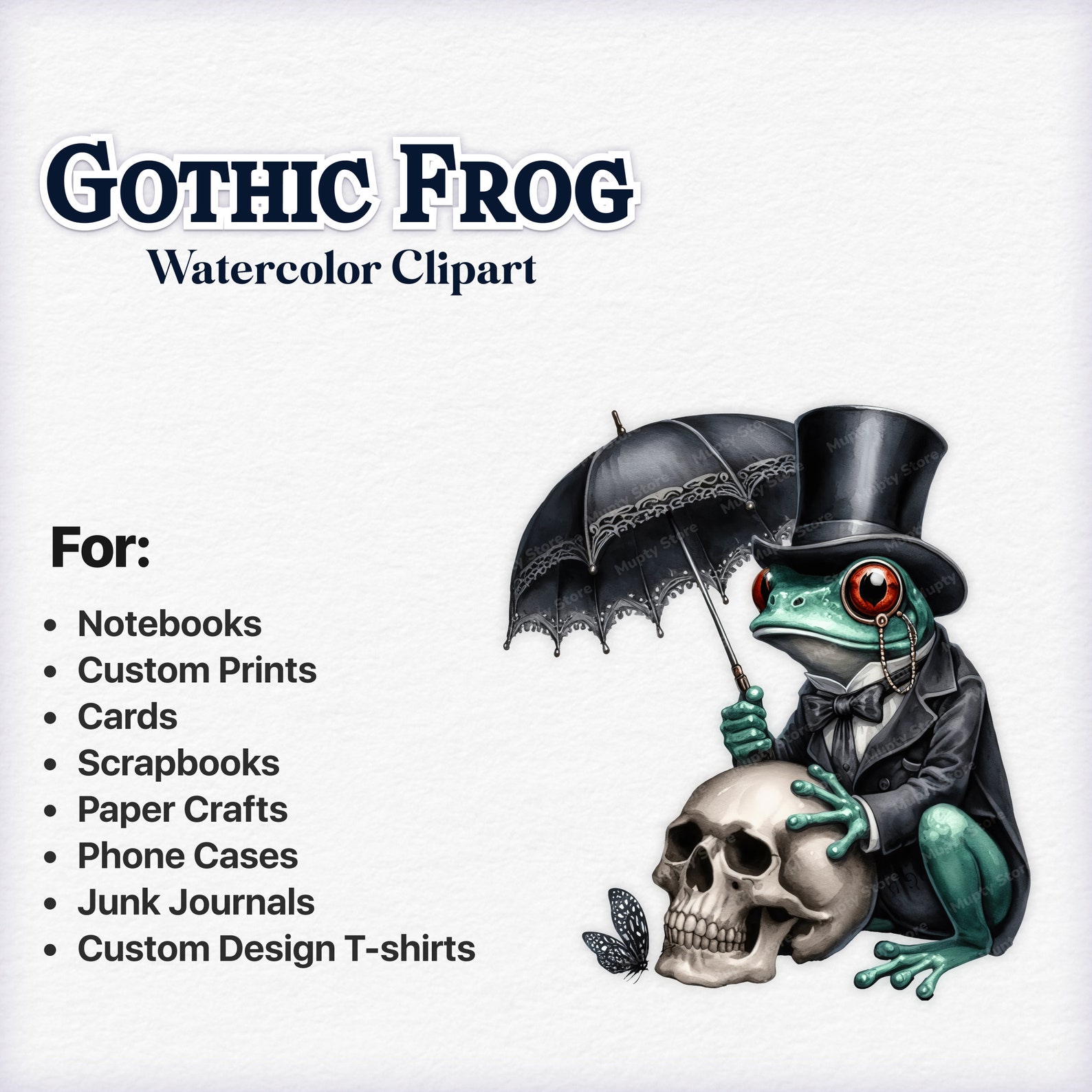 Gothic Frog Clipart, Gothic Animals PNG, Gothic Clipart, Goth PNG ...