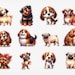 Funny Dog Clipart Bundle, 50 PNG Cute and Funny Dog, Cute Animals ...