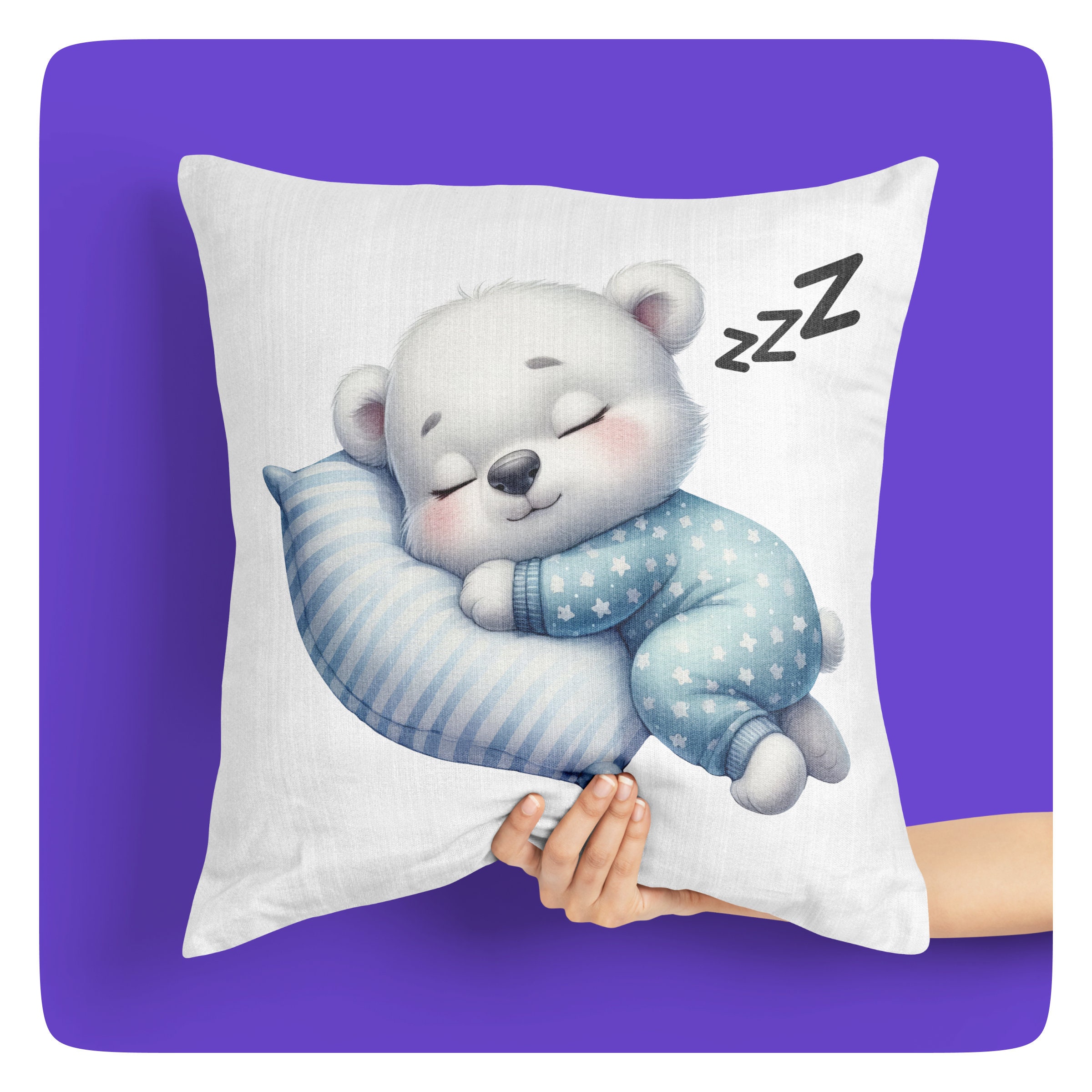 Sleepy Cute Animals Clipart, Watercolor Cute Animals, 40 Sleepy Baby ...