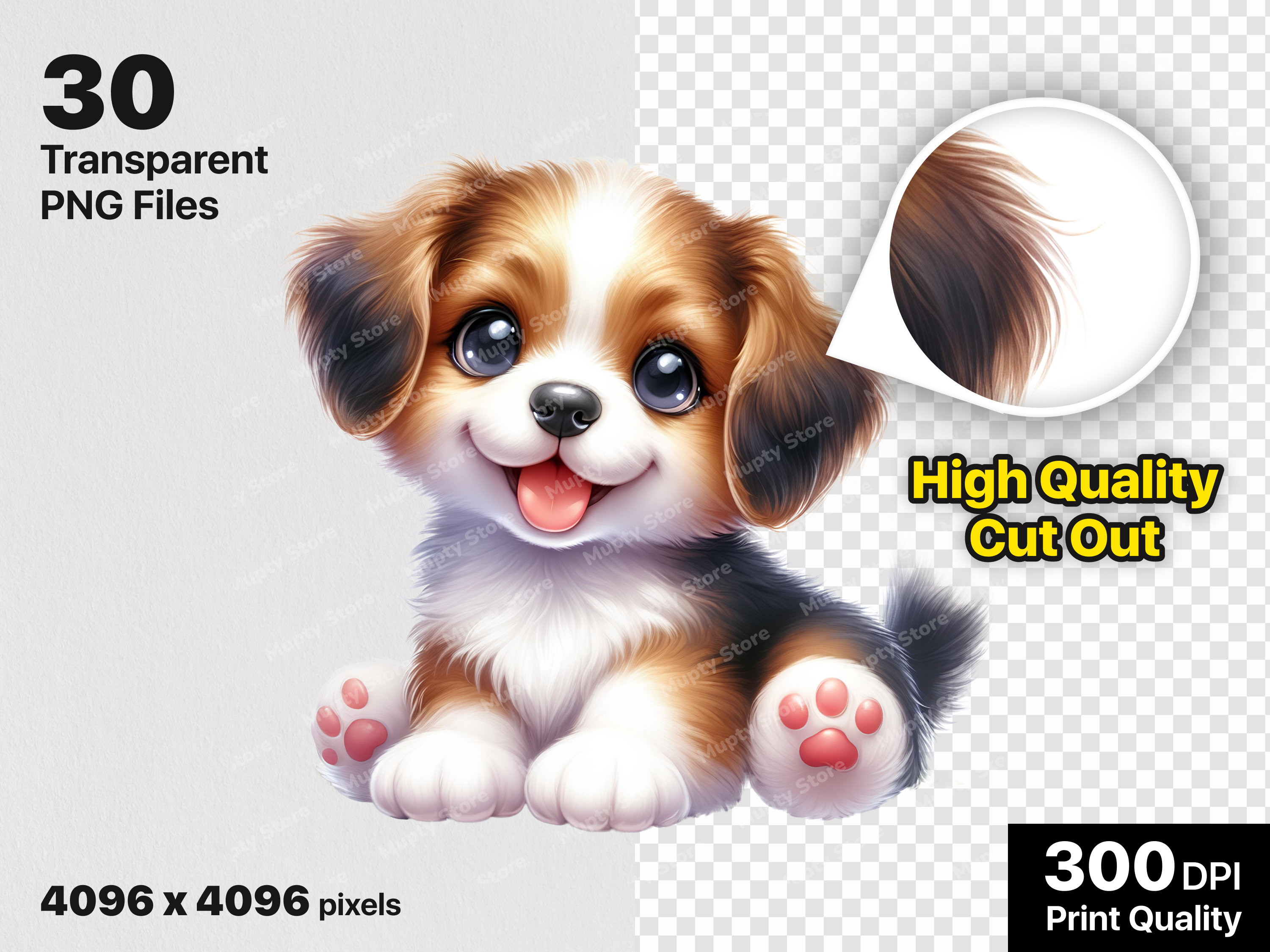 Watercolor Cute Puppies, Puppy PNG Clipart, Dog Clipart, 30 Watercolor ...