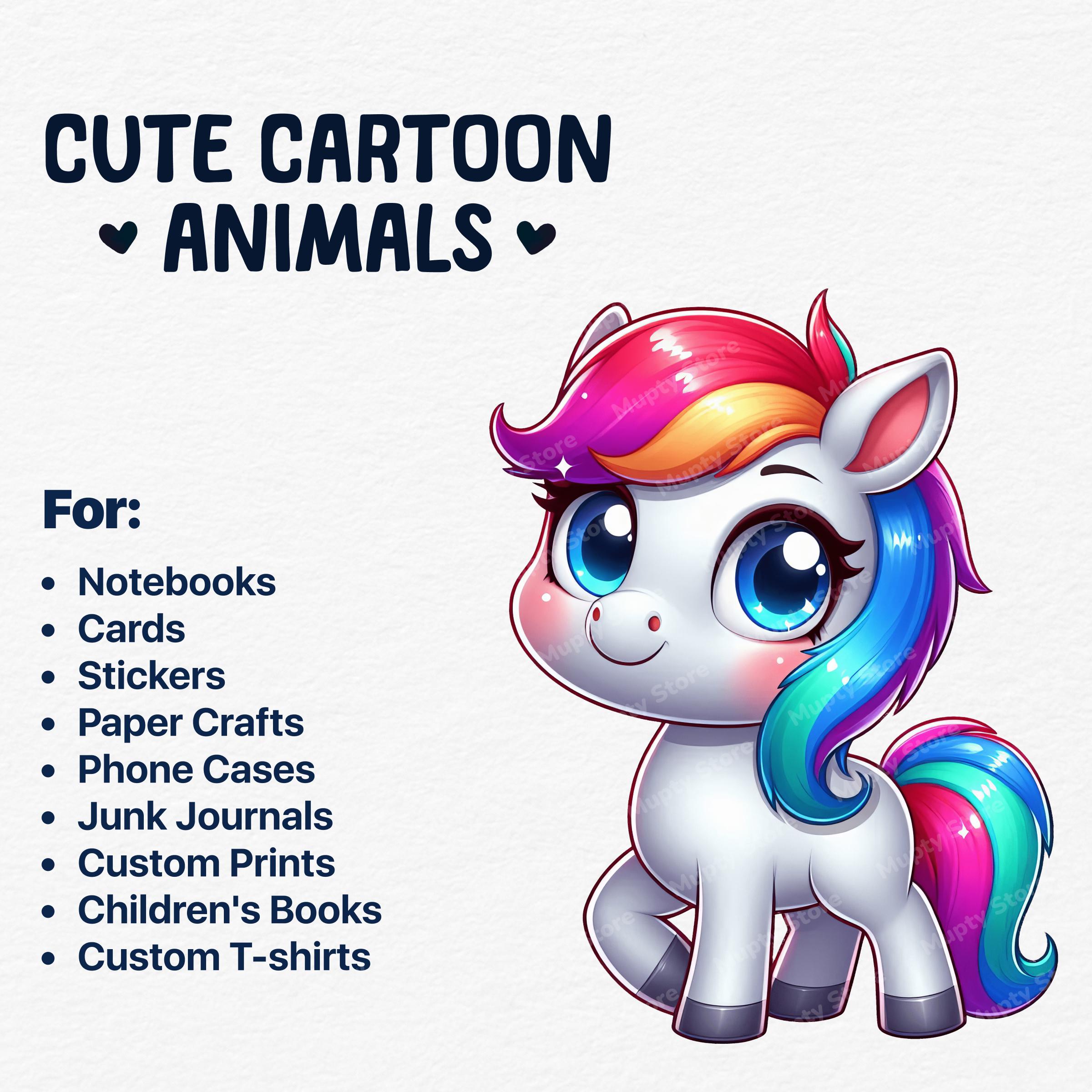 Cute Cartoon Animals Clipart, Cute Animals Png, Baby Animals Clipart ...