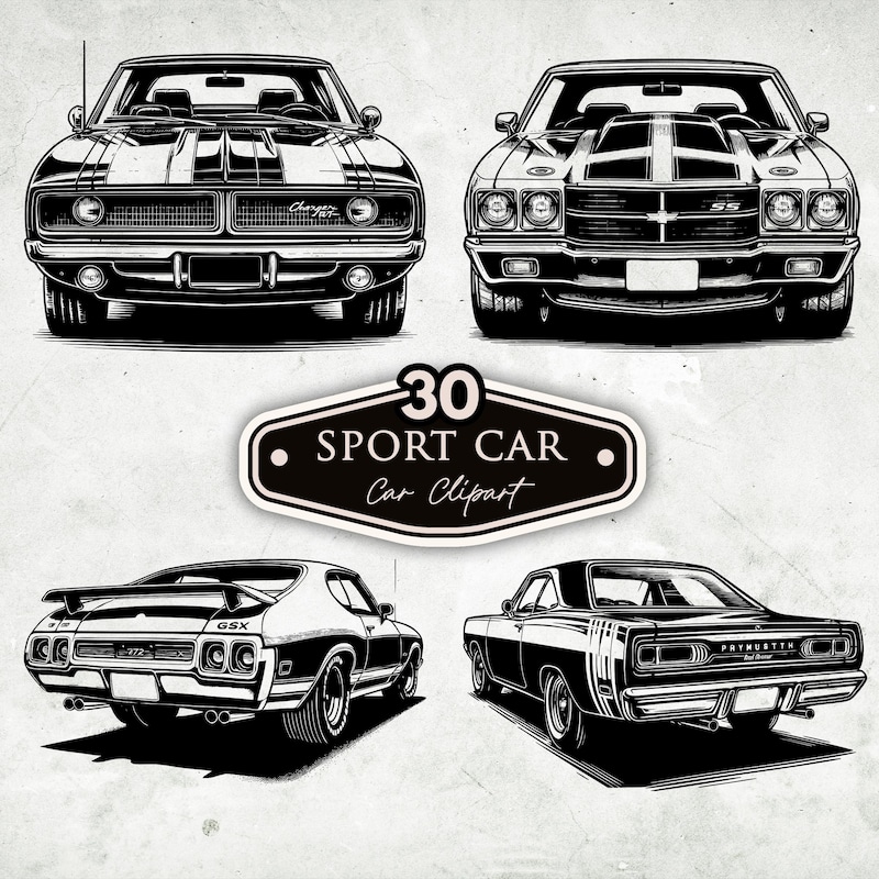 Muscle Car Print - Etsy