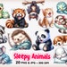 Watercolor Cute Animals, 75 Animal PNG Clipart, Animals Clipart ...