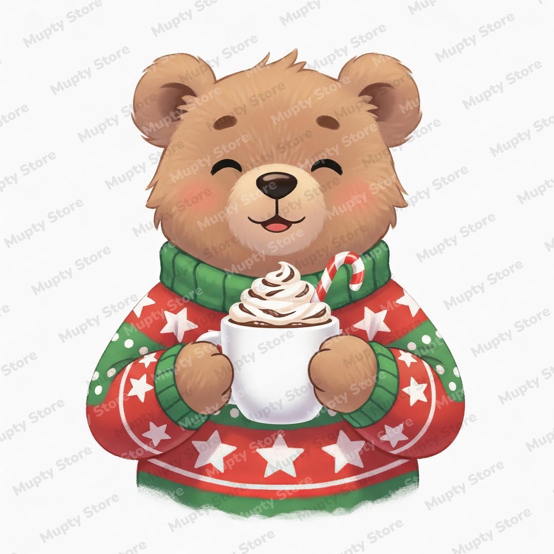 20 Christmas Animals Clipart PNG, Animal Clipart, Cute Holiday Animal ...