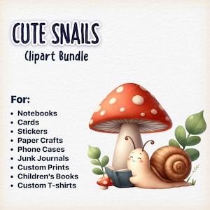 Cute Snail Watercolor Clipart, 20 Snails Clipart, Baby Snail Png ...