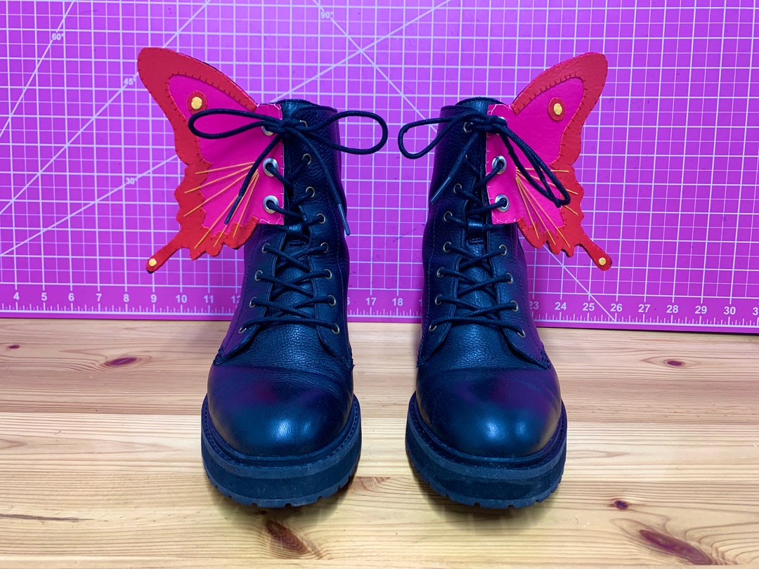 Pink, Red, and Yellow Butterfly Shoe Wing Accessories Pretty, Cute ...