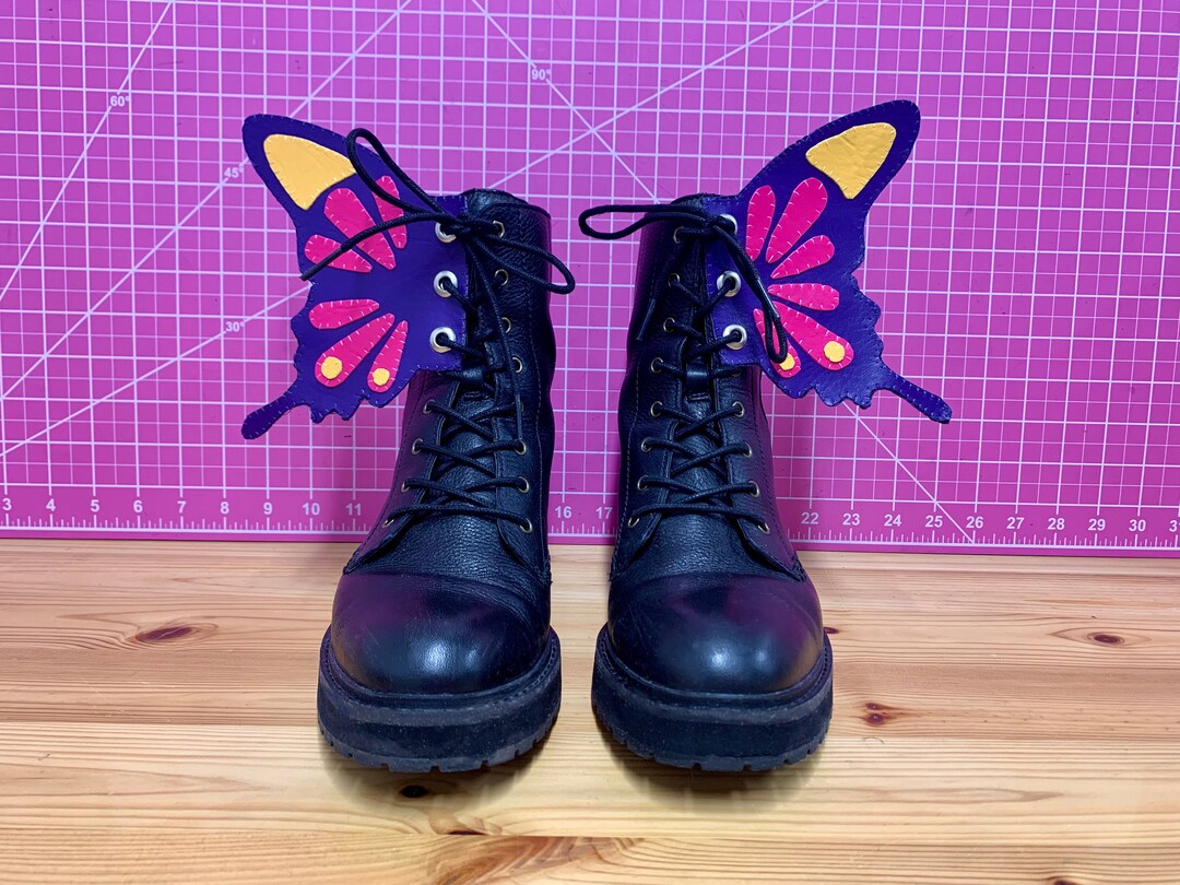 Purple & Pink Butterfly Shoe Wing Accessories Pretty, Cute, Magical - Etsy