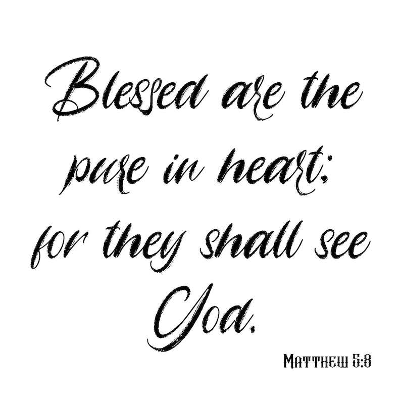 God, Beatitudes, Matthew 5:8, Printable Bible Verse, Printable Gospel ...