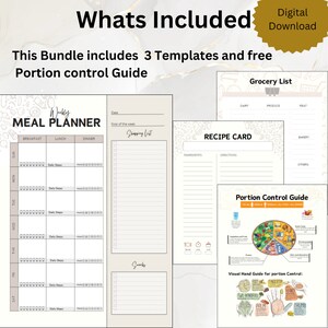 Meal Planner Printable, Weekly Food Diary, Meal Tracker, Food Journal ...