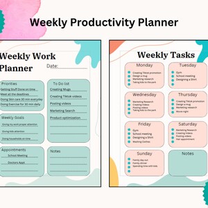Adhd Productivity Planner, ADHD Work Planner, ADHD Digital Planner ...