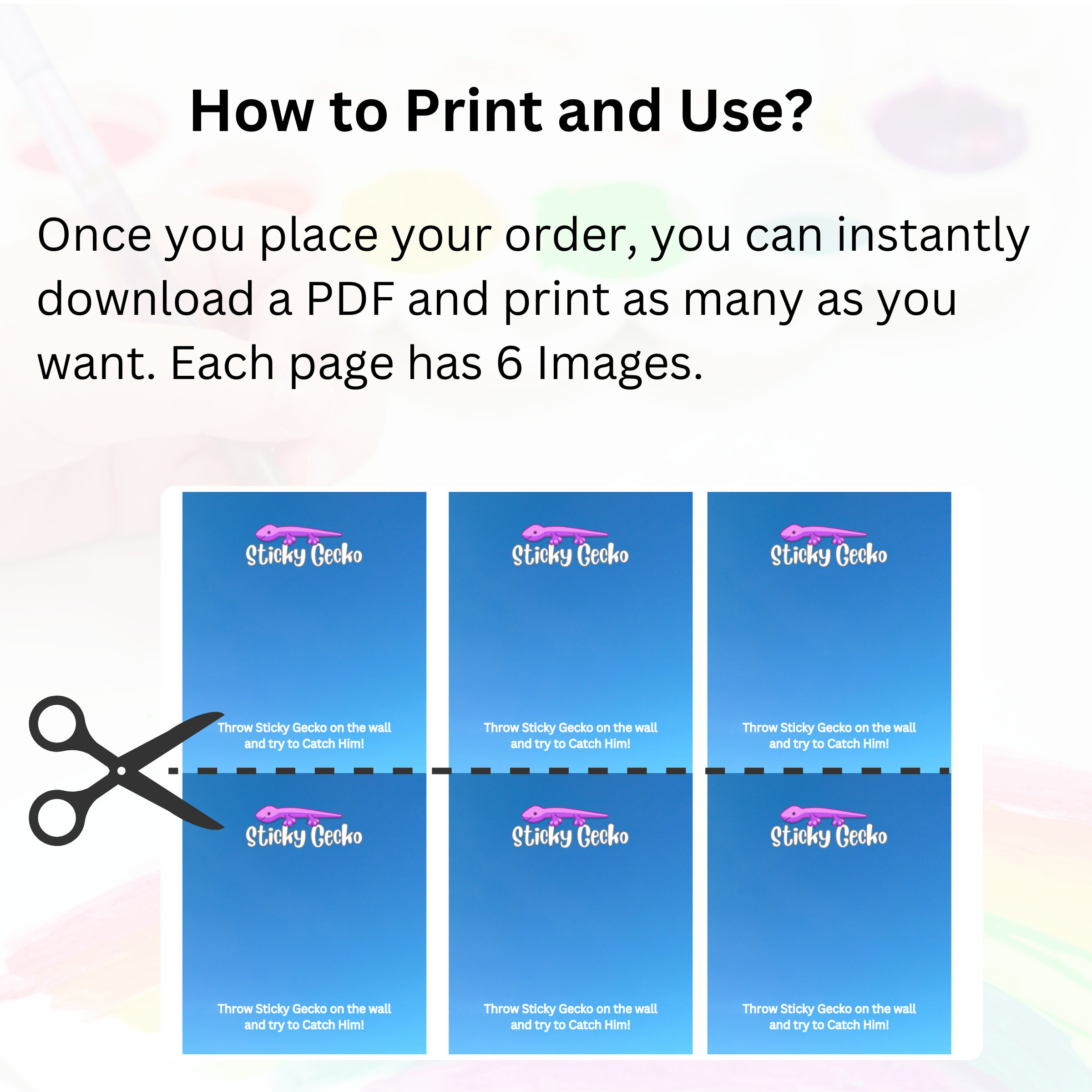 Bluey Party Favor Sticky Gecko Digital Download Bluey Dog DIY Printable ...