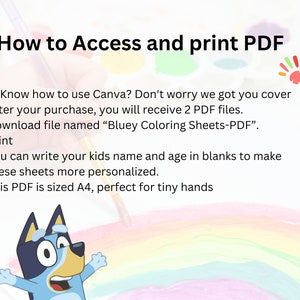 10 Personalized Bluey Coloring Sheet Coloring Pages Customizable Canva ...