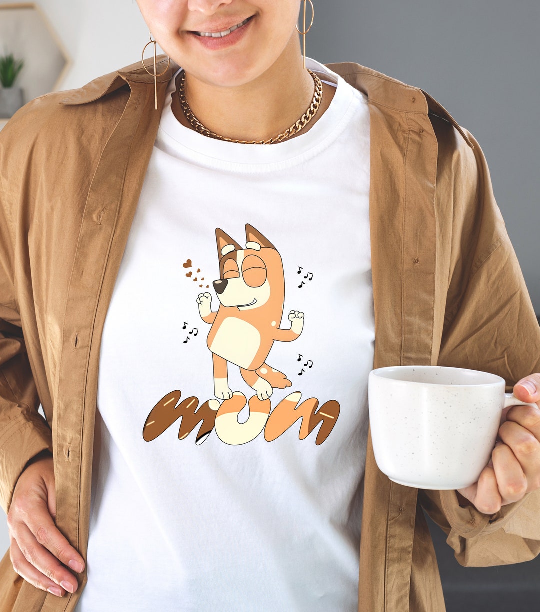 Bluey Mum Shirt, Retro Mum Bluey Shirt, Bluey T-shirt, Bluey Chilli Mum ...