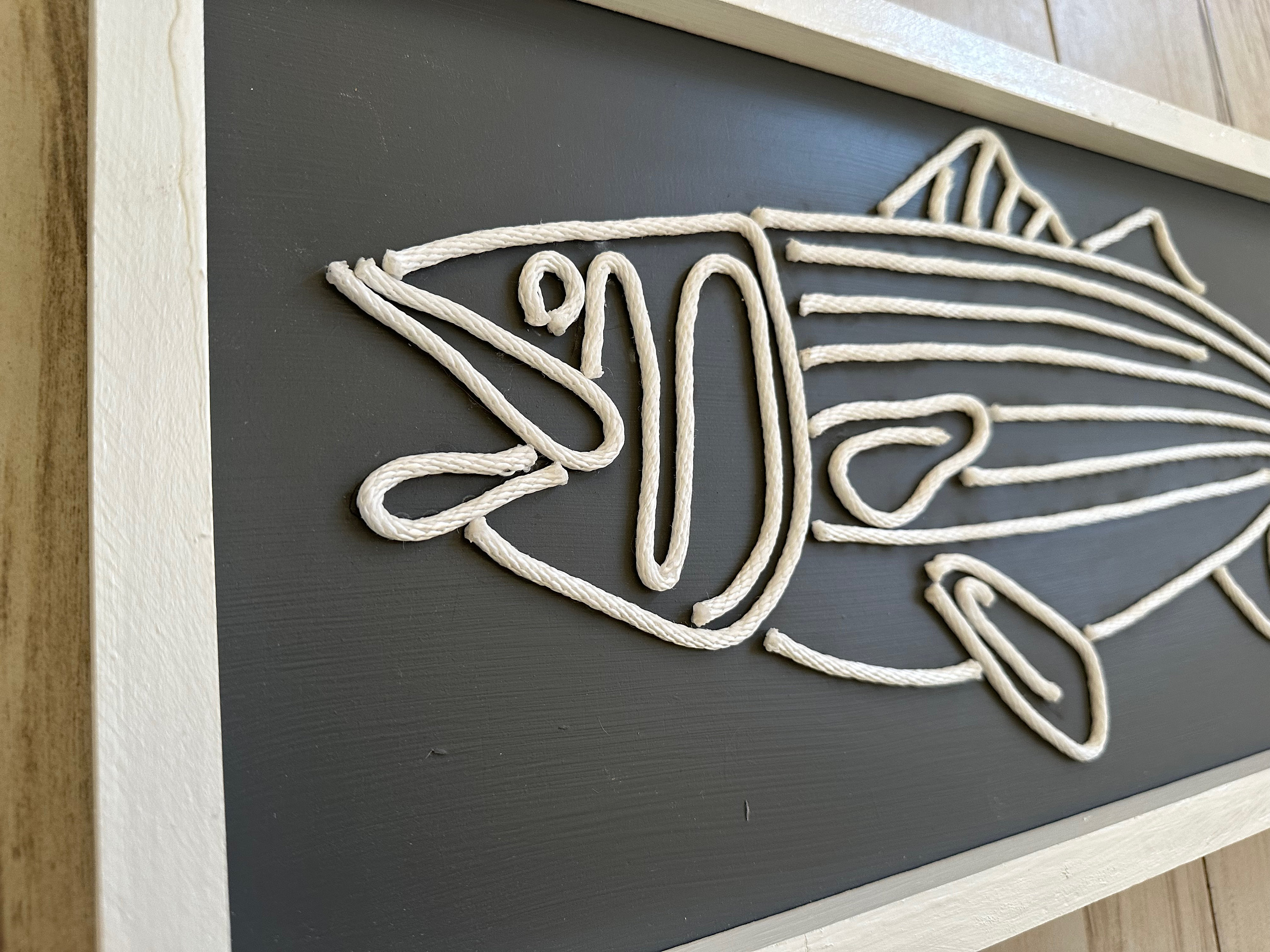 Striper Fish String Art - Stormy Grey - Etsy