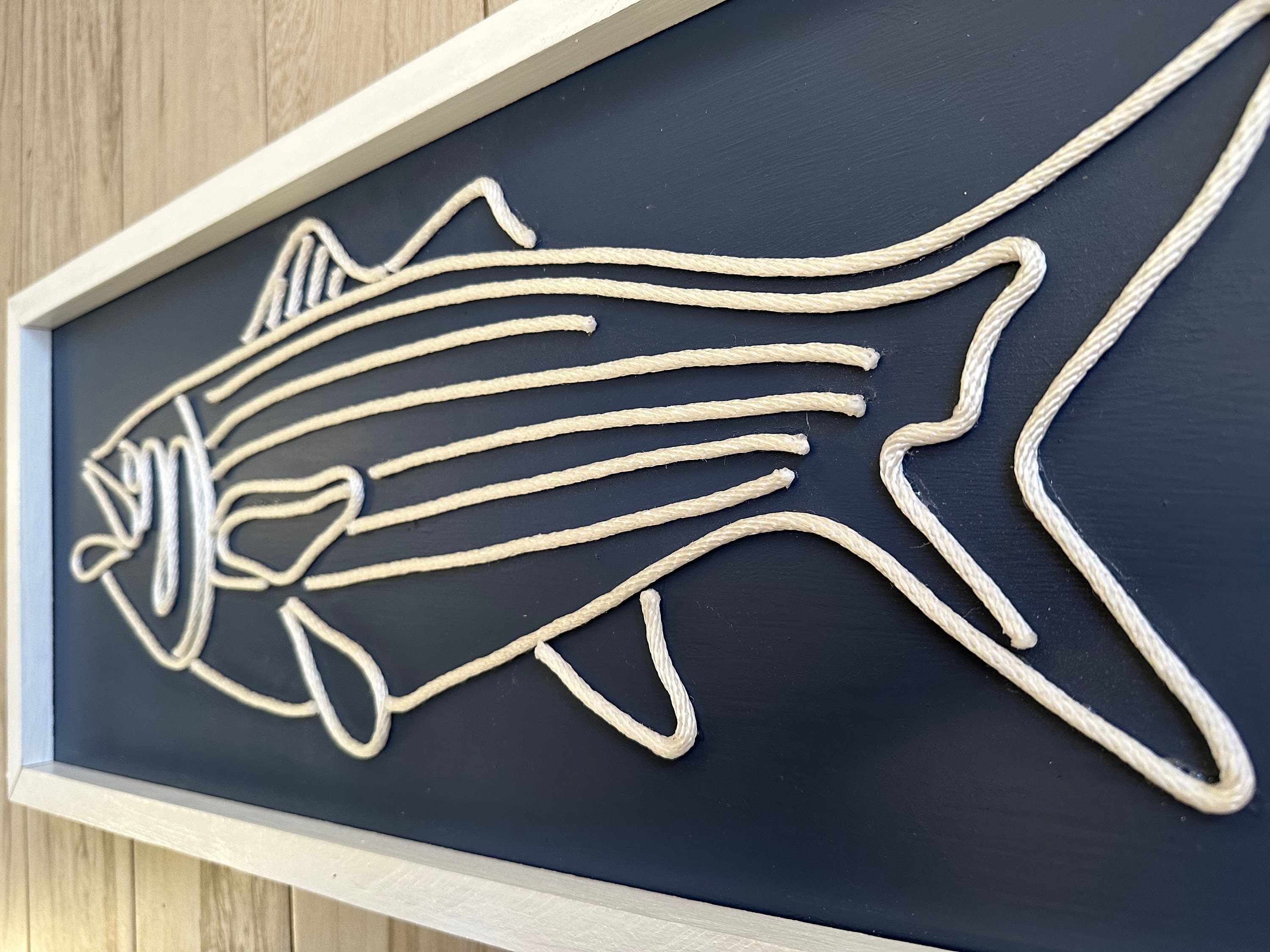 Striper Fish String Art - Cape Cod Blue - Etsy