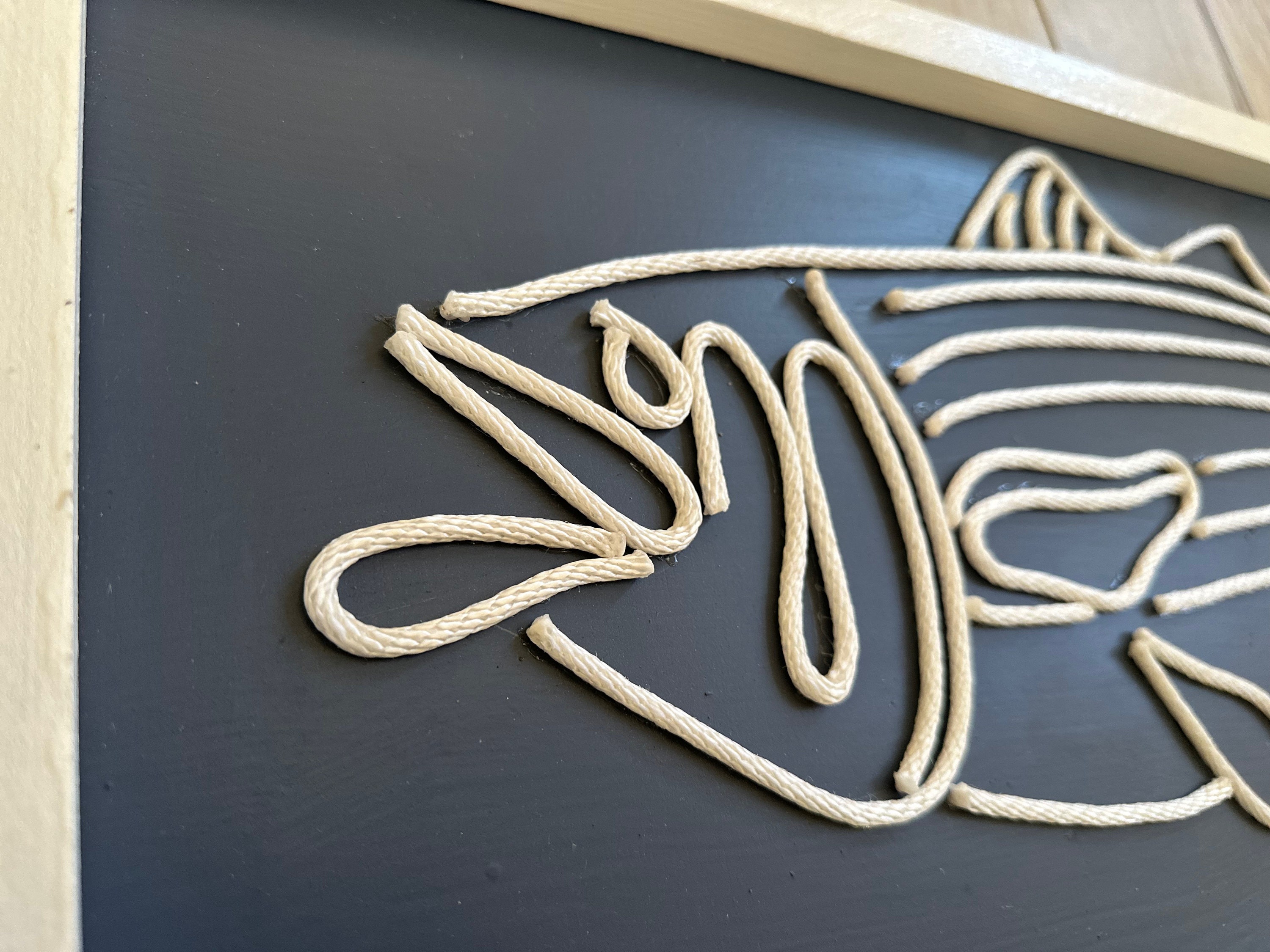 Striper Fish String Art - Cape Cod Blue - Etsy