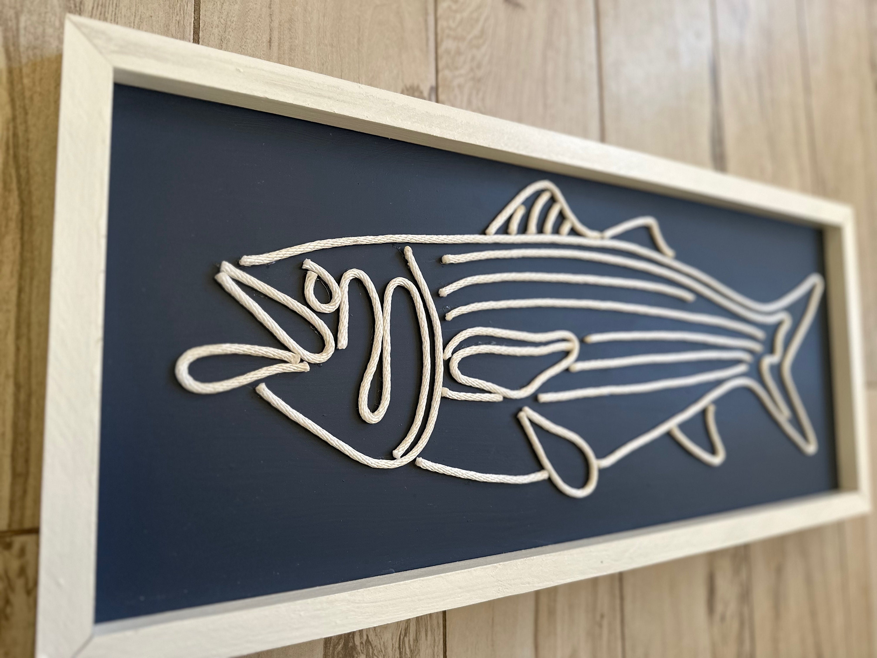 Striper Fish String Art - Cape Cod Blue - Etsy