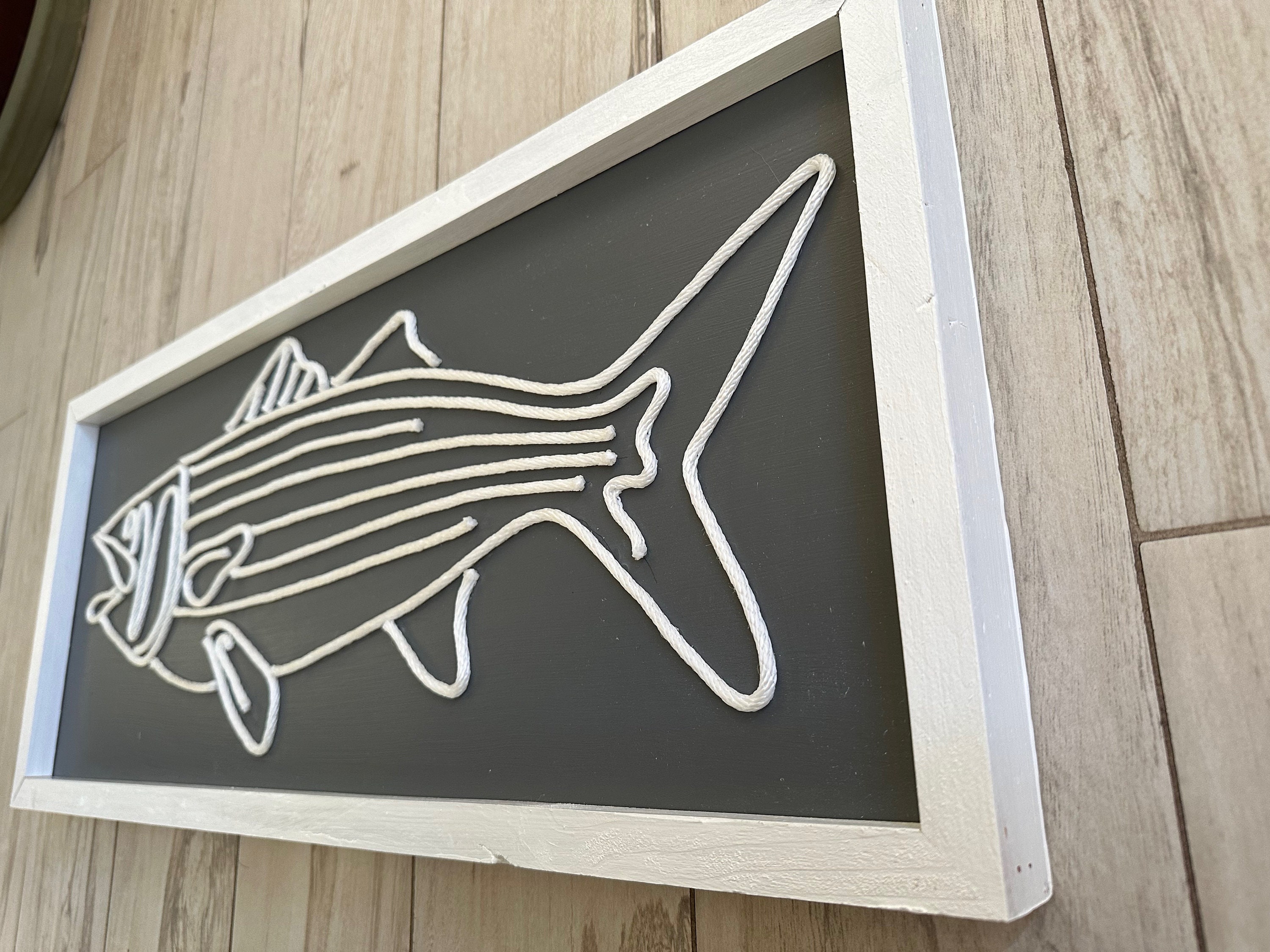 Striper Fish String Art - Stormy Grey - Etsy