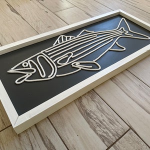 Striper Fish String Art - Stormy Grey - Etsy