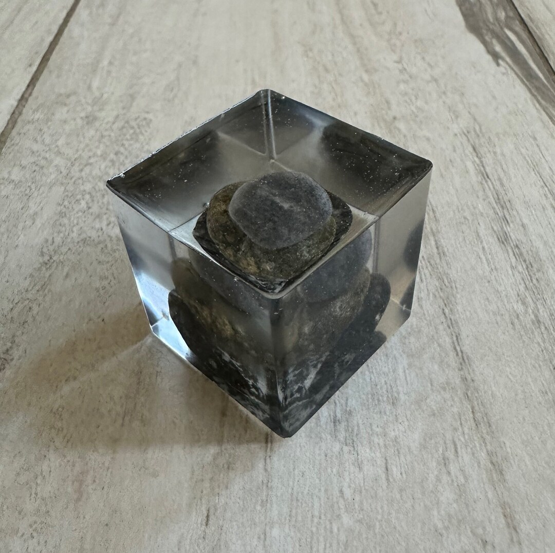 Cairn/stacked Beach Stone -epoxy Resin Cube - Etsy
