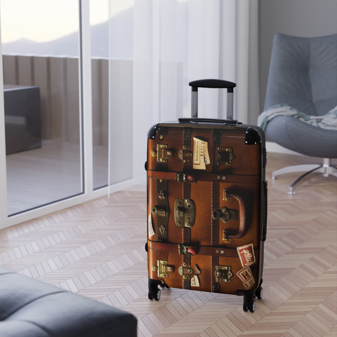 Antique Trunk Inspired Suitcase 3 Sizes - Etsy