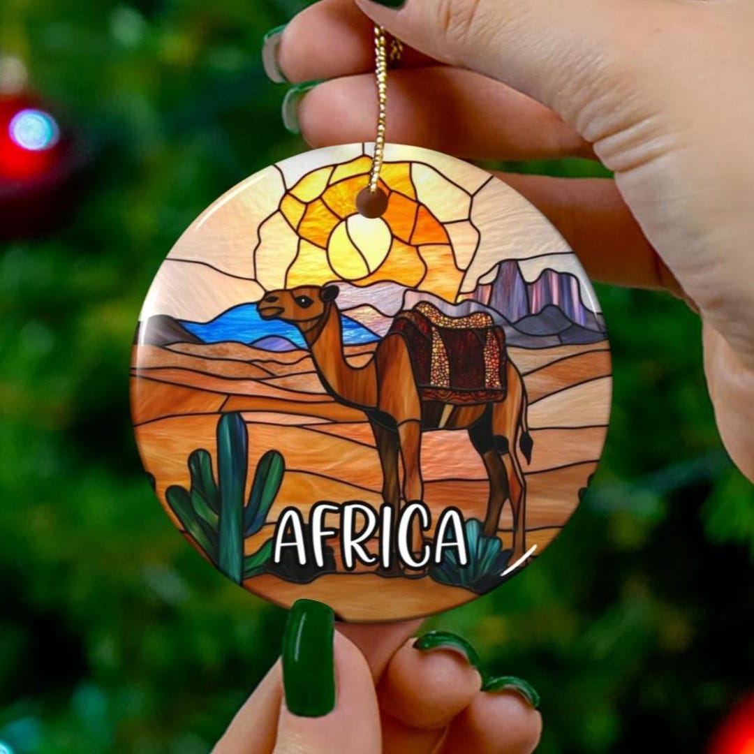 Custom Sahara Desert Africa Ornament |faux Stained Glass |unique ...