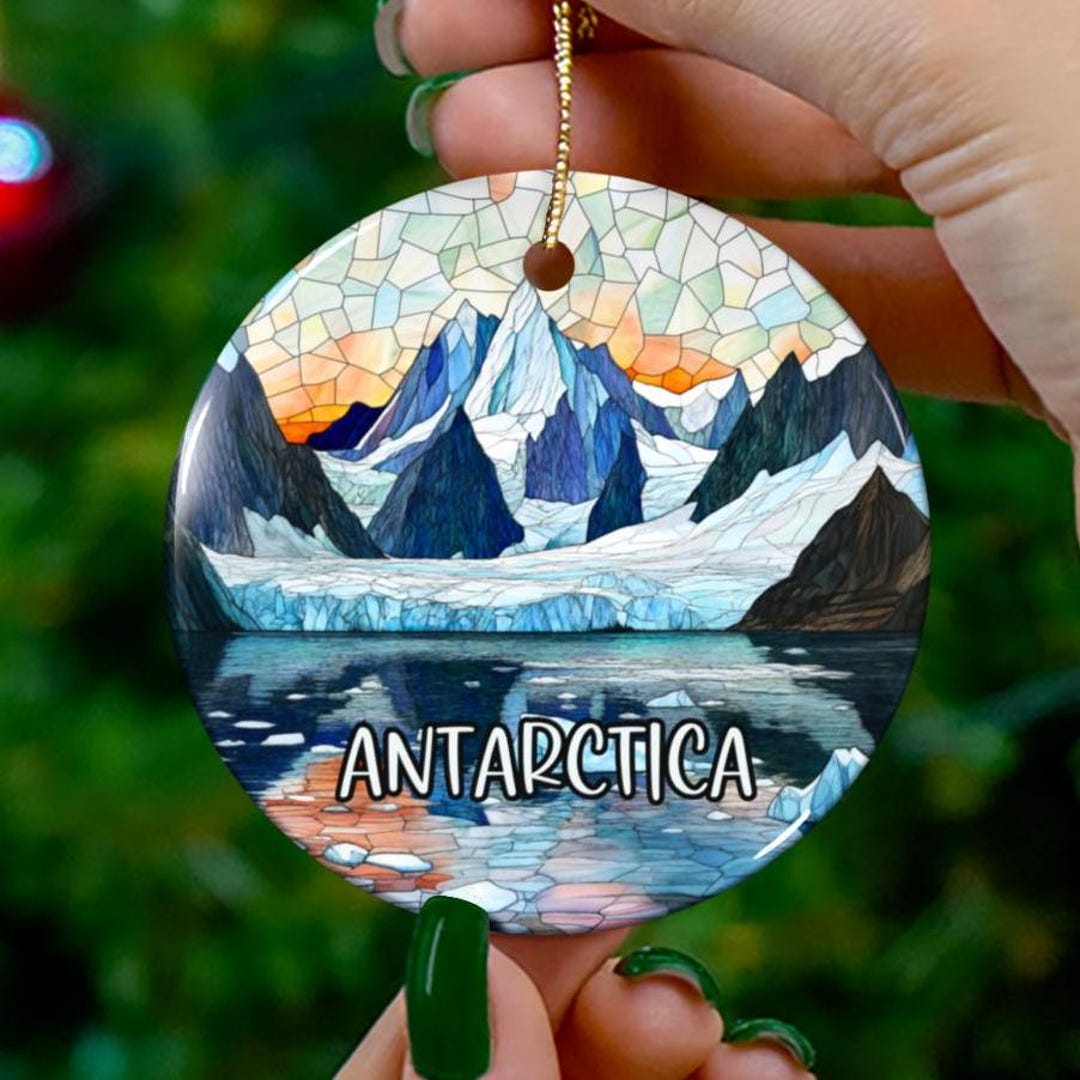 Custom Antarctica Ornament |faux Stained Glass |unique Souvenir ...