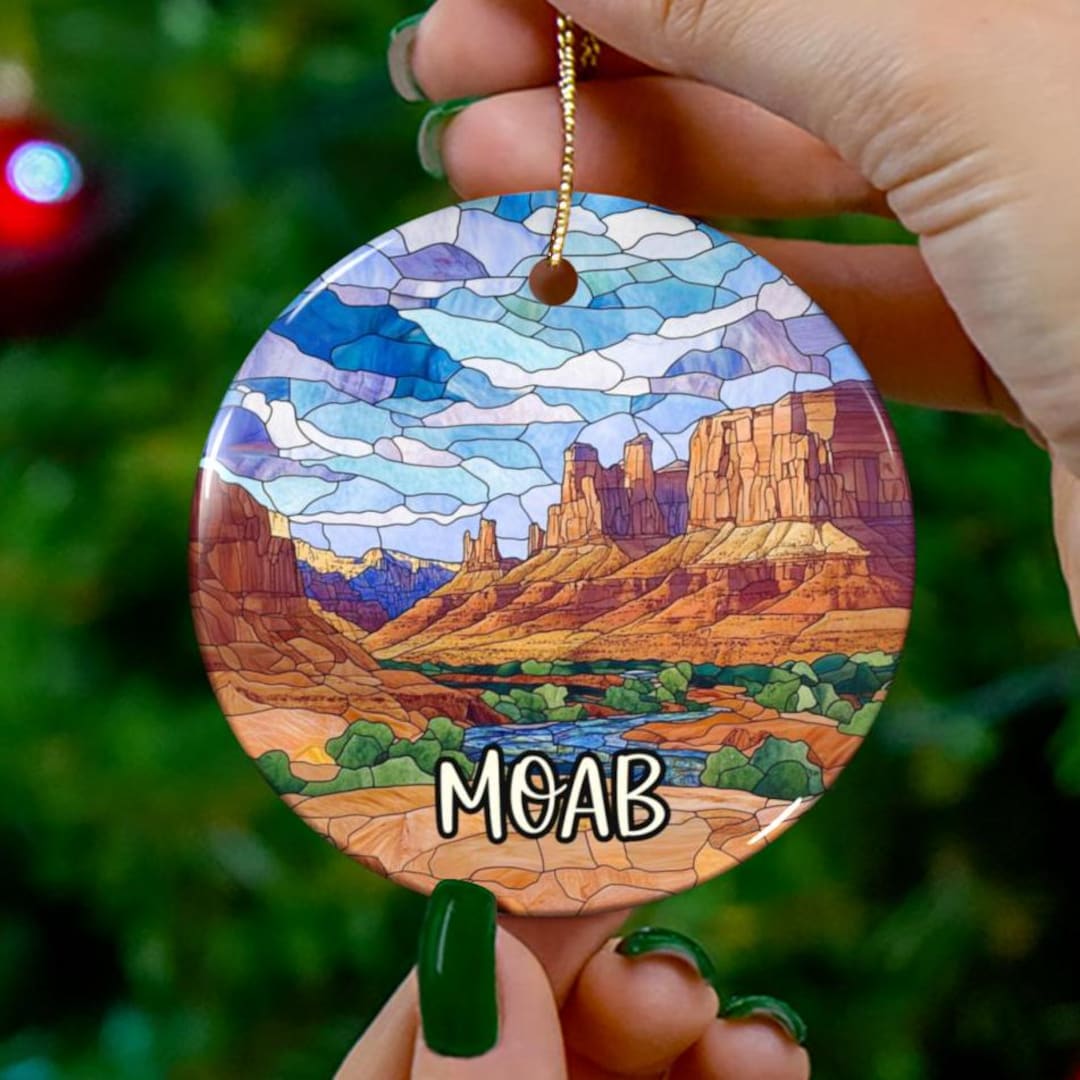 Custom Moab Ornament |faux Stained Glass |unique Utah Souvenir ...