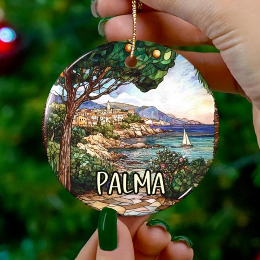 Custom Palma Ornament |faux Stained Glass |unique Souvenir |vacation ...