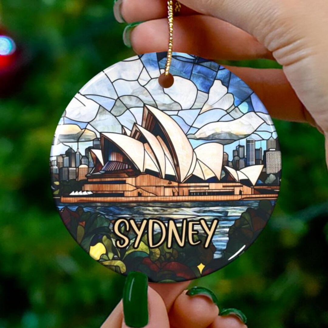 Custom Sydney Ornament |faux Stained Glass |australia Souvenir ...