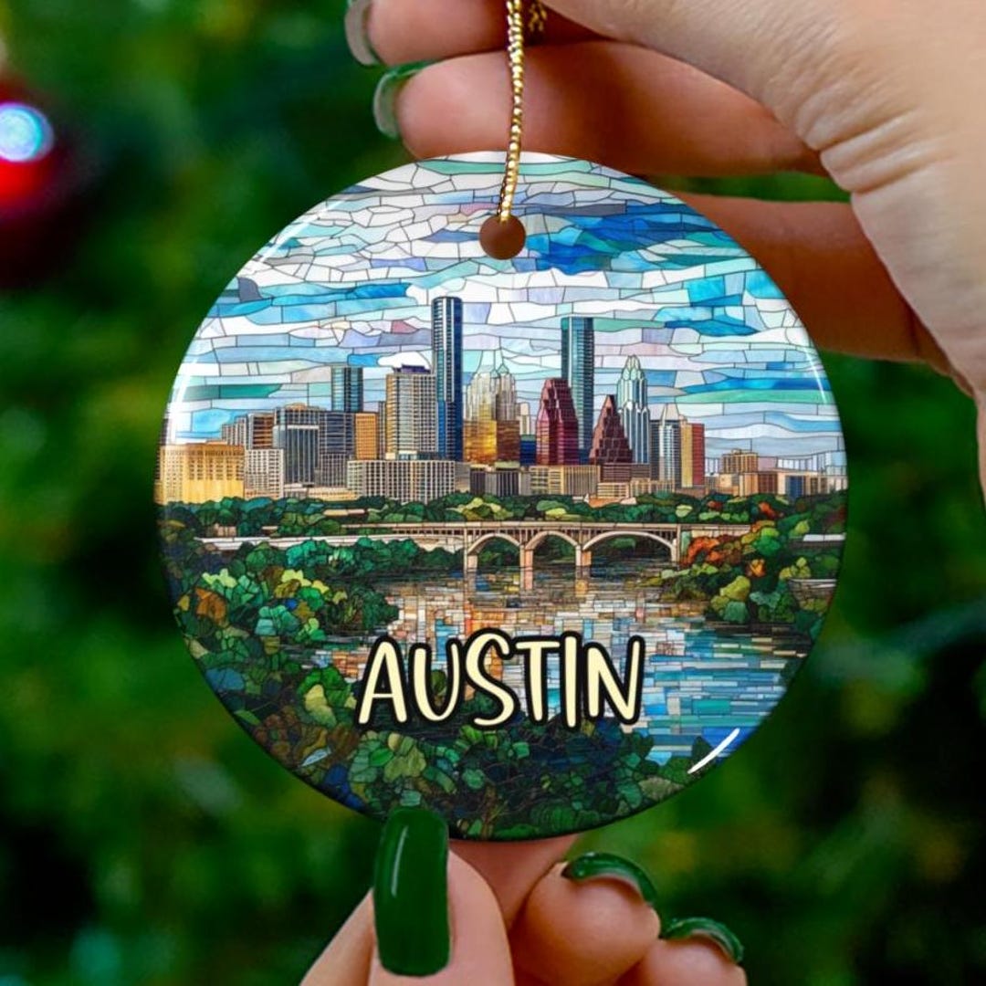 Custom Austin Texas Ornament |faux Stained Glass |unique Souvenir ...