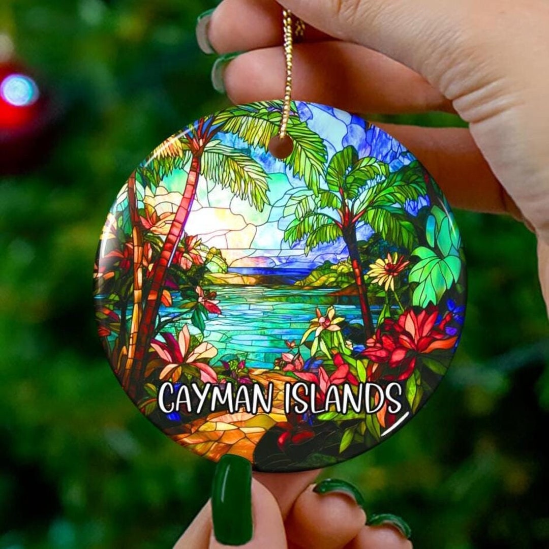 Custom Cayman Islands Ornament |faux Stained Glass |unique Souvenir ...