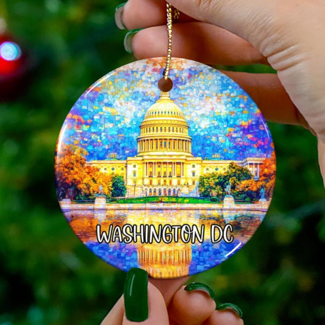 Custom Washington DC Ornament |faux Stained Glass |unique Souvenir ...