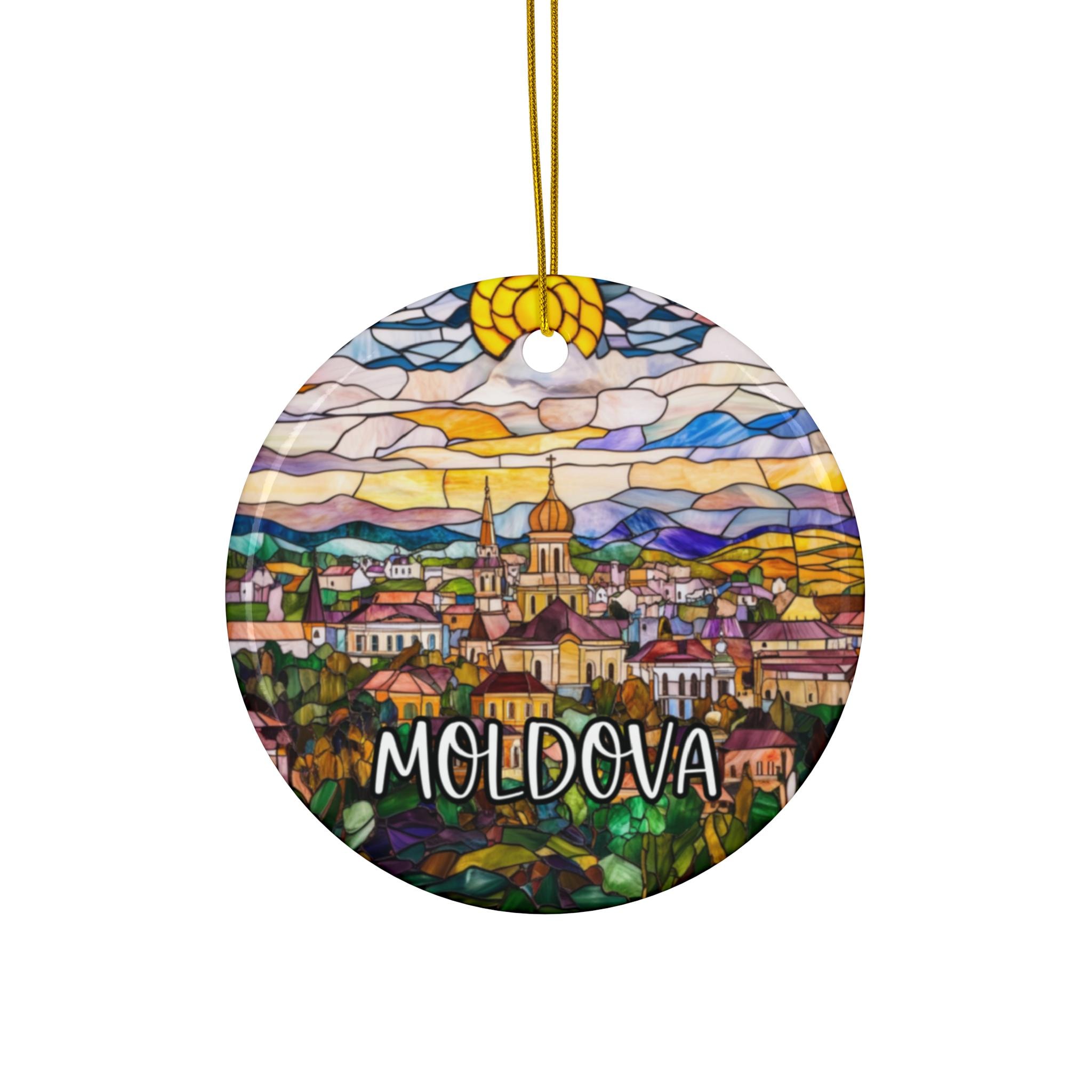 Custom Moldova Ornament |faux Stained Glass |unique Europe Souvenir ...