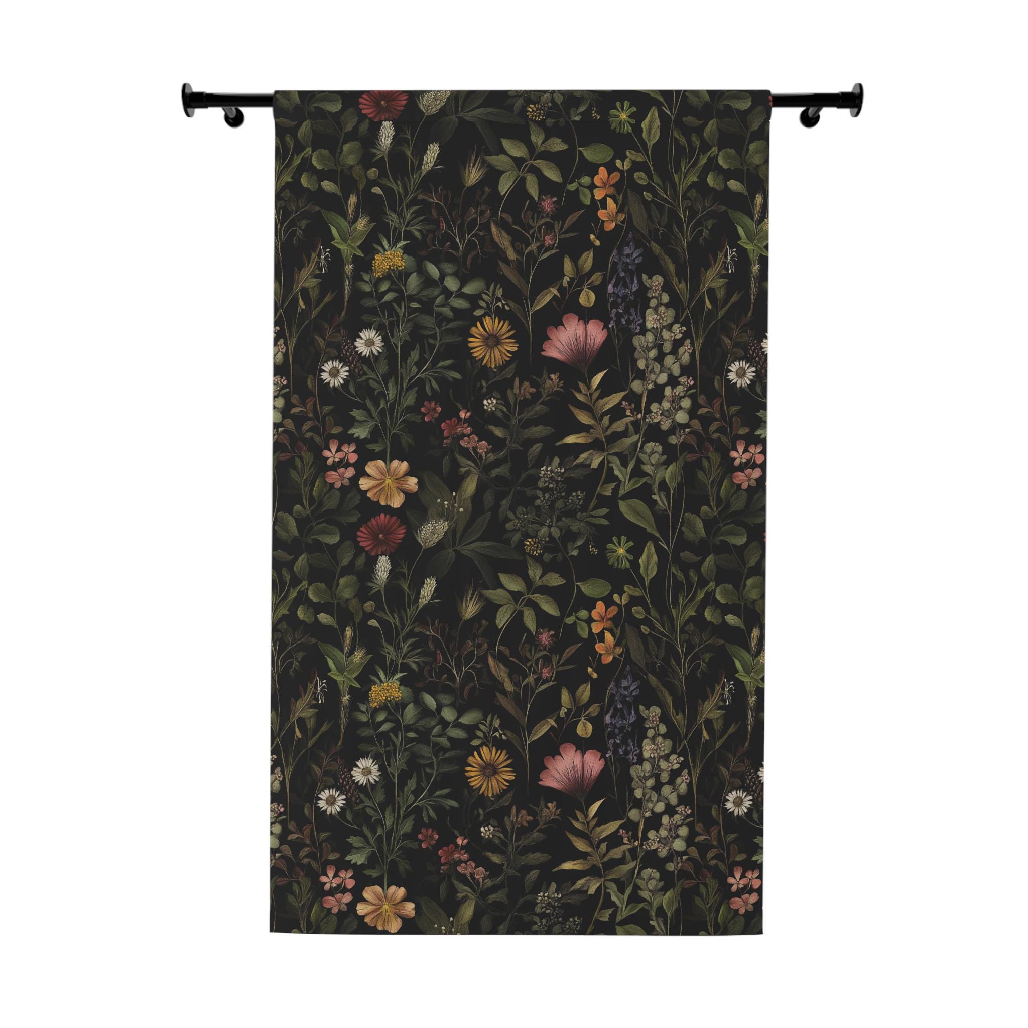 Dark Academia Cottagecore Blackout Curtains Vintage Apothecary Herbs ...