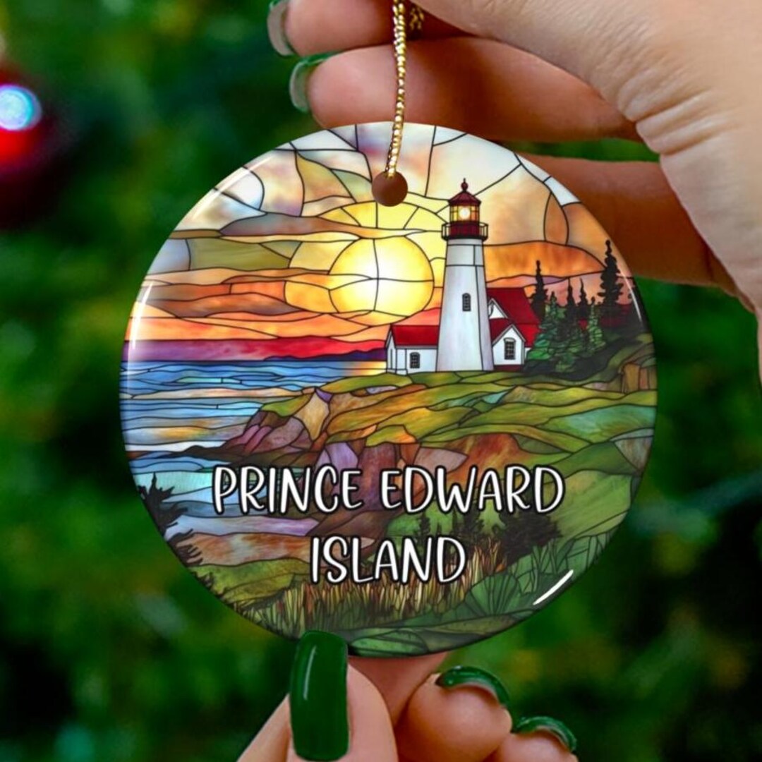 Custom Prince Edward Island Ornament |faux Stained Glass |unique Canada ...