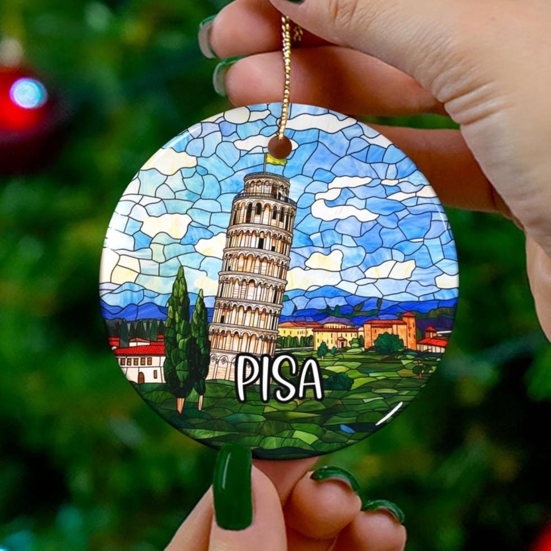 Custom Leaning Tower of Pisa Ornament |faux Stained Glass |unique Italy ...